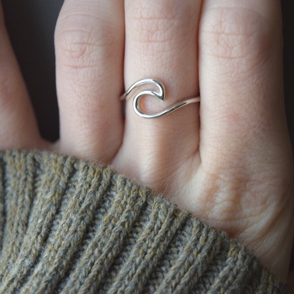 Southern Gypsy Charm | Jewelry | Minimalist Silver Wave Ring | Poshmark
